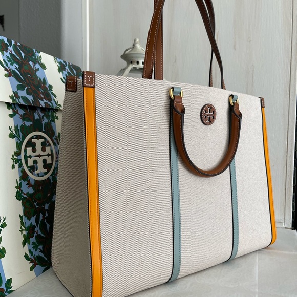 Tory Burch | Bags | New Tory Burch Blake Canvas Jumbo Tote | Poshmark